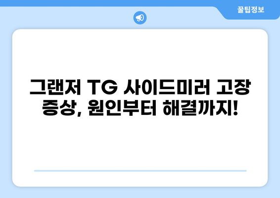 그랜저 Tg 사이드미러 수리 가이드 증상별 원인 분석 및 해결 방법 자동차 수리 사이드미러 교체 Diy 팁 일상의 유용한 정보