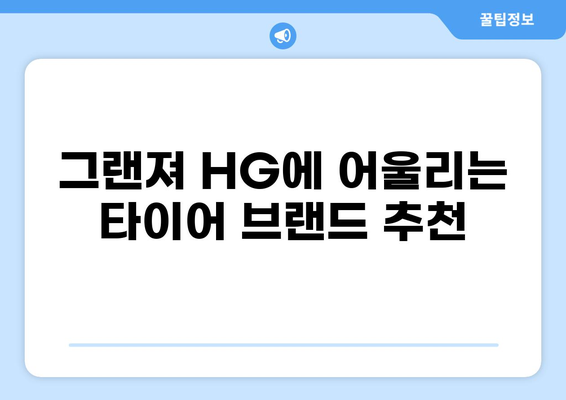 그랜져 Hg 타이어 교체 가이드 사이즈 추천 브랜드 가격 비교 자동차 타이어 교체 시기 튜닝 연비 일상의 유용한 정보